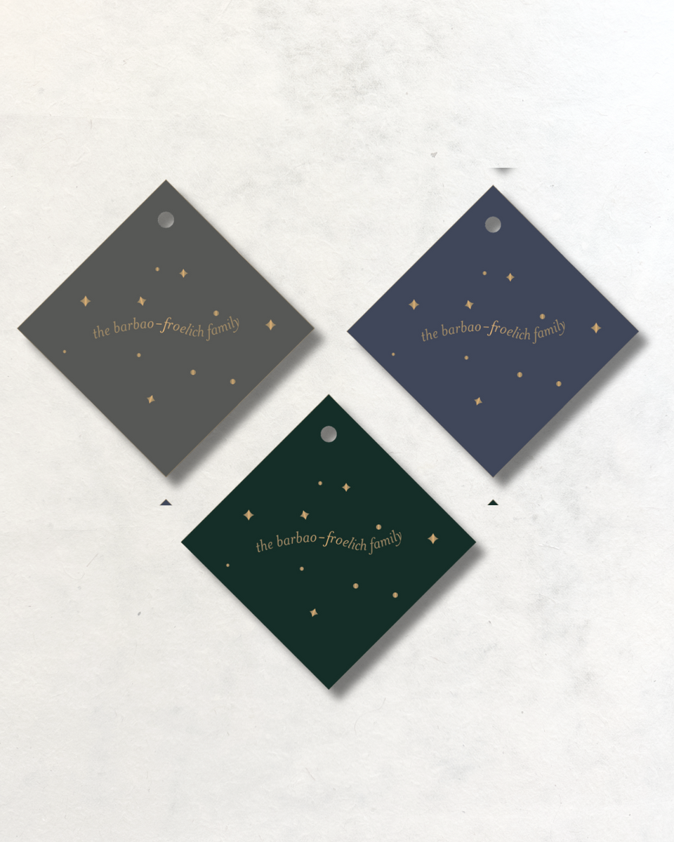 Engraved Gift Tags - Barber Family Design – Fresh Ink