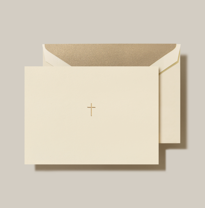 Engraved Gold Cross Note – Fresh Ink
