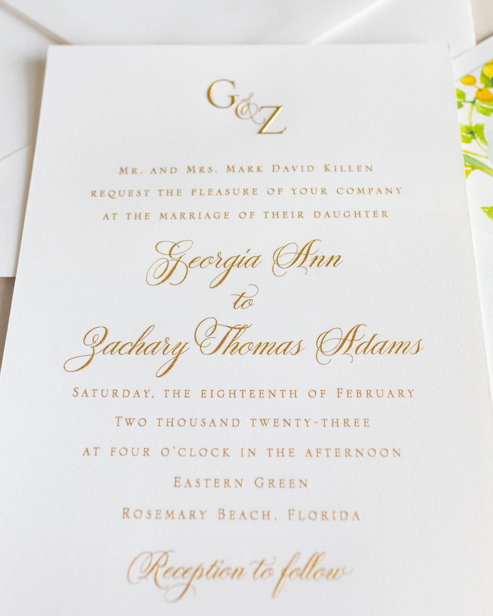 Georgia and Zachary - Rosemary Beach Wedding Invitations – Fresh Ink