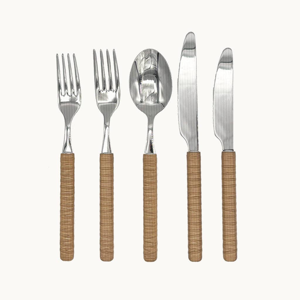 Raffia Beige Cutlery Set – Fresh Ink