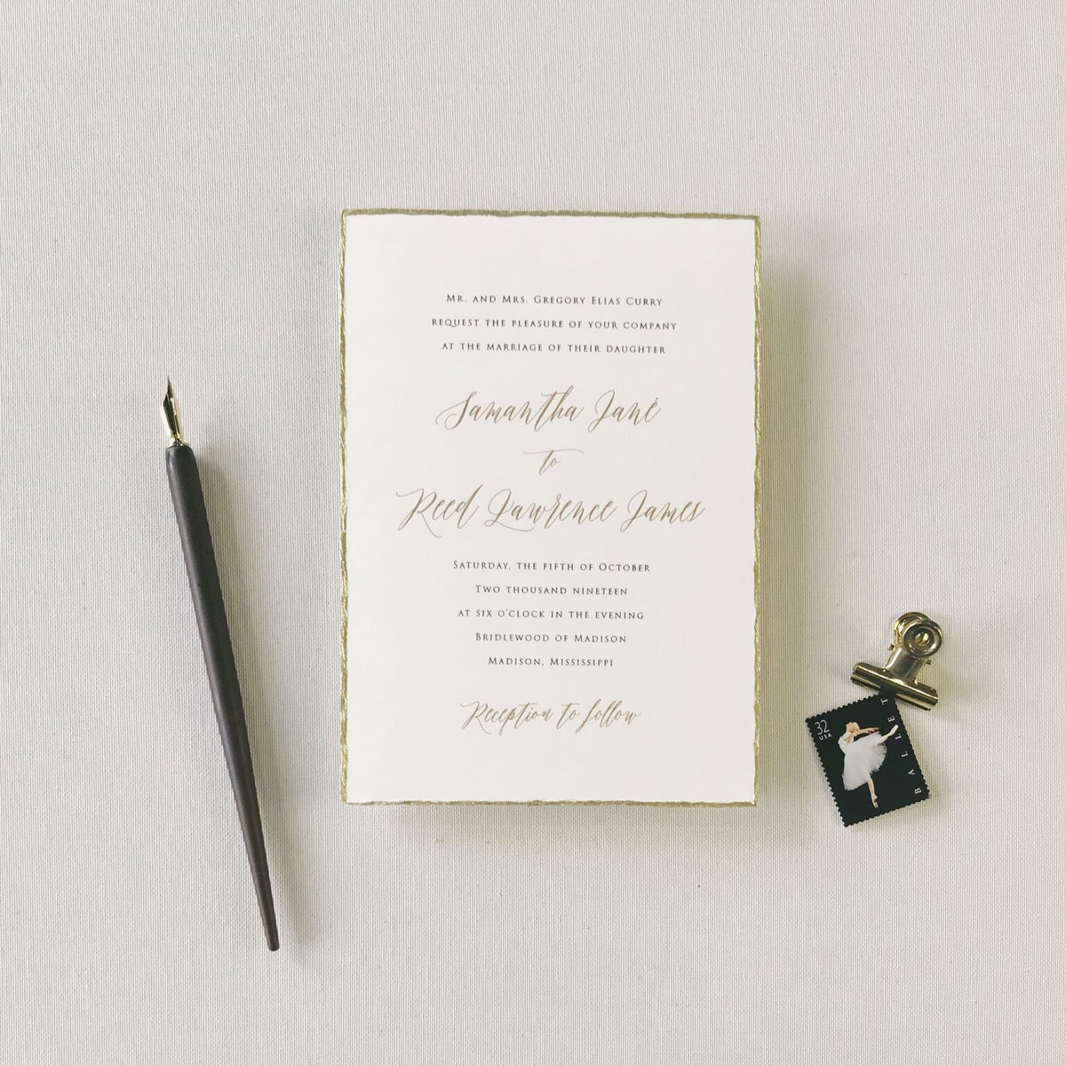 Curry Wedding Invitation - Deposit Listing – Fresh Ink
