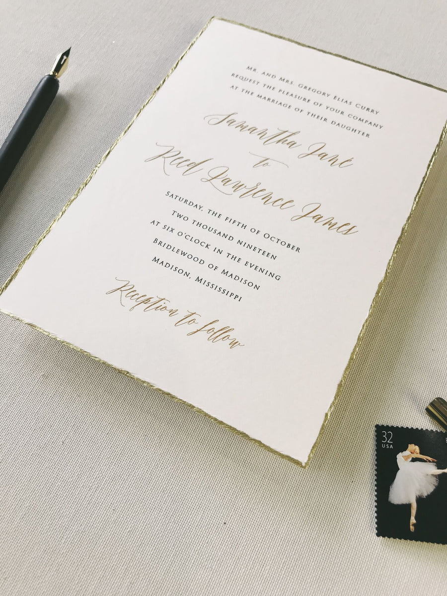 Curry Wedding Invitation - Deposit Listing – Fresh Ink